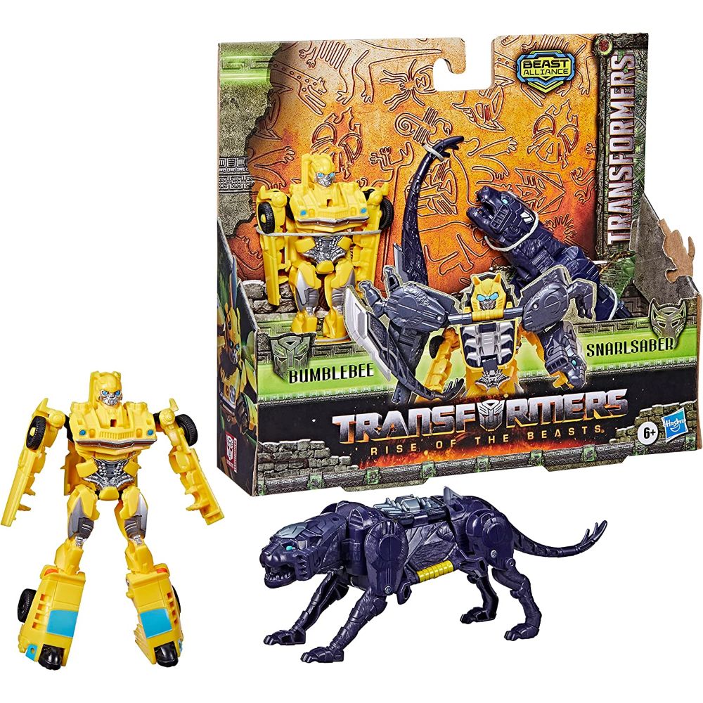 Transformers Rise of the Beasts Combiners 2 Pack Bumblebee Snarlsab Toys4me