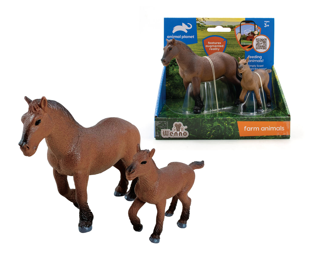 Animal Planet 2 Pcs Horses In Open Touch Box – Toys4me