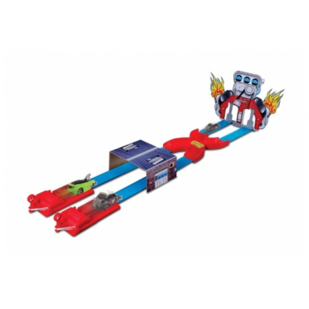 Maisto Muscle Car Garage 2 lane Smash-up Machine Playset – Toys4me