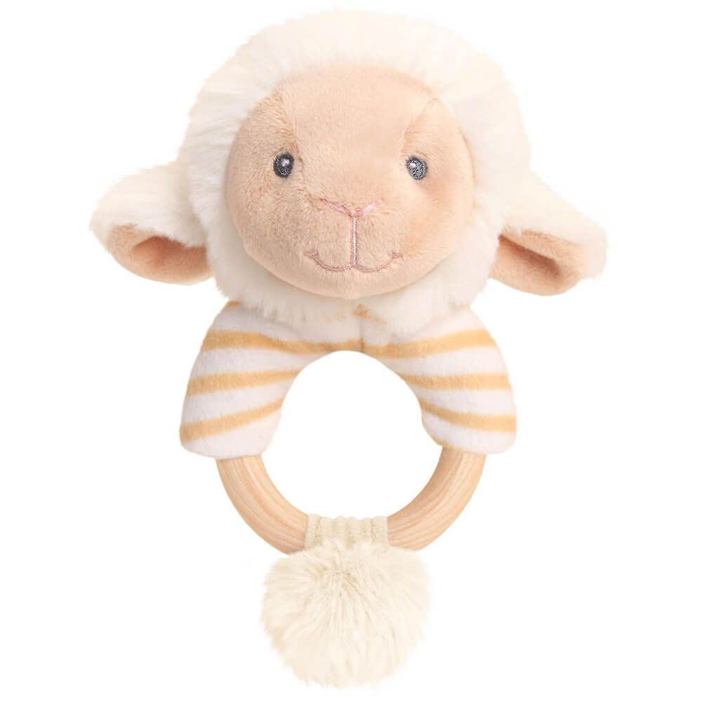 Keel Toys - Keeleco Lullaby Lamb Ring Rattle 14 cm – Toys4me