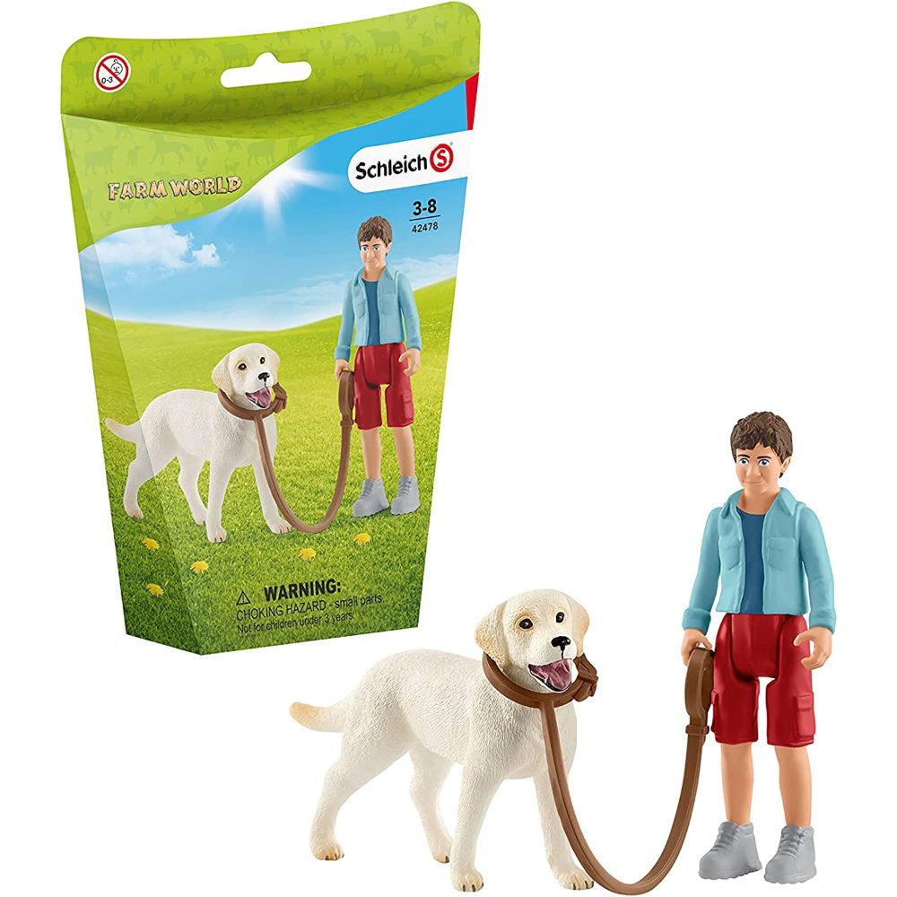 Schleich Walking With Labrador Retriever Toys4me schleich-walking-with-labrador-retriever-toys4me