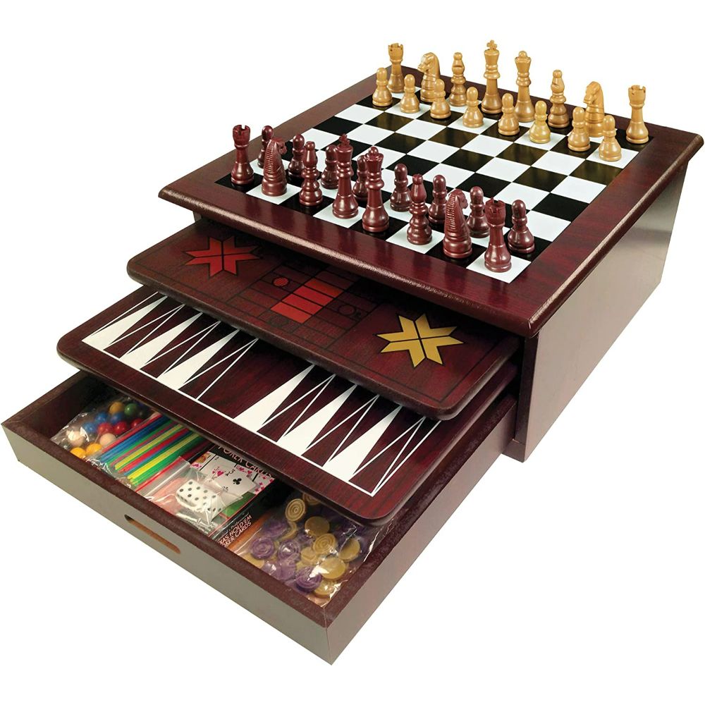 Spin Master Game 12 in 1 Game Center Wood – Toys4me