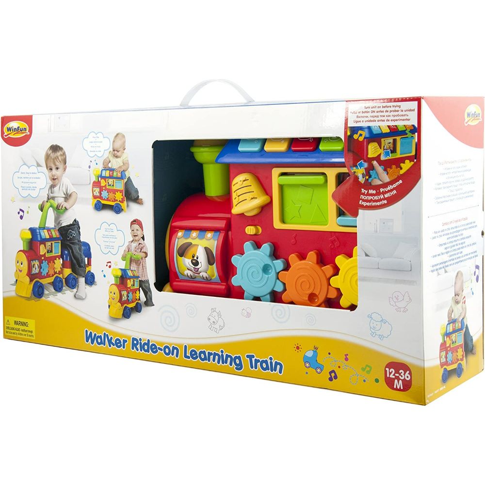 Winfun Learning Train | 2-In-1 Ride-On And Push Walker – Toys4me