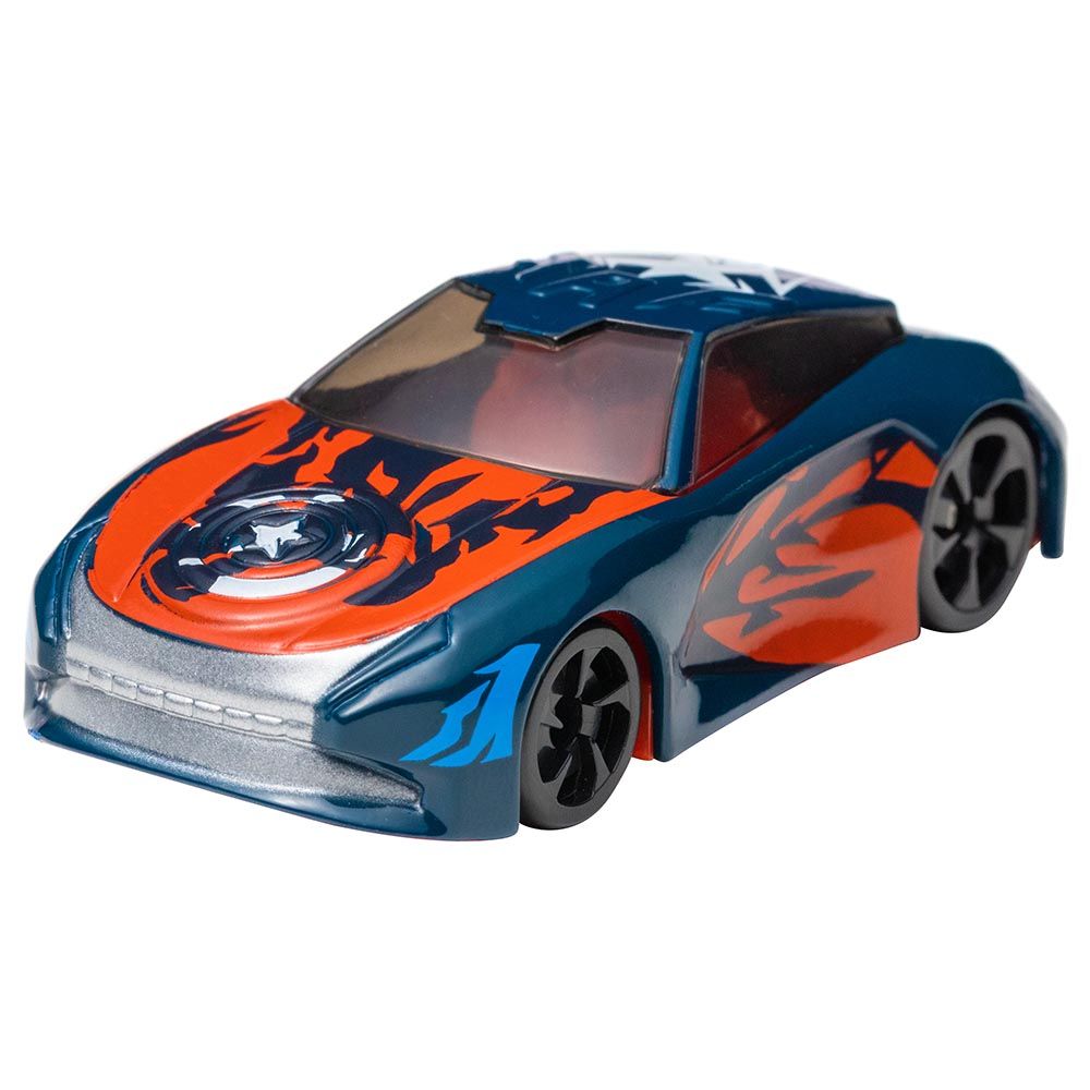 Marvel Go Racing Venomized Capt. America Launcher Set Die-Cast Car 3 i ...