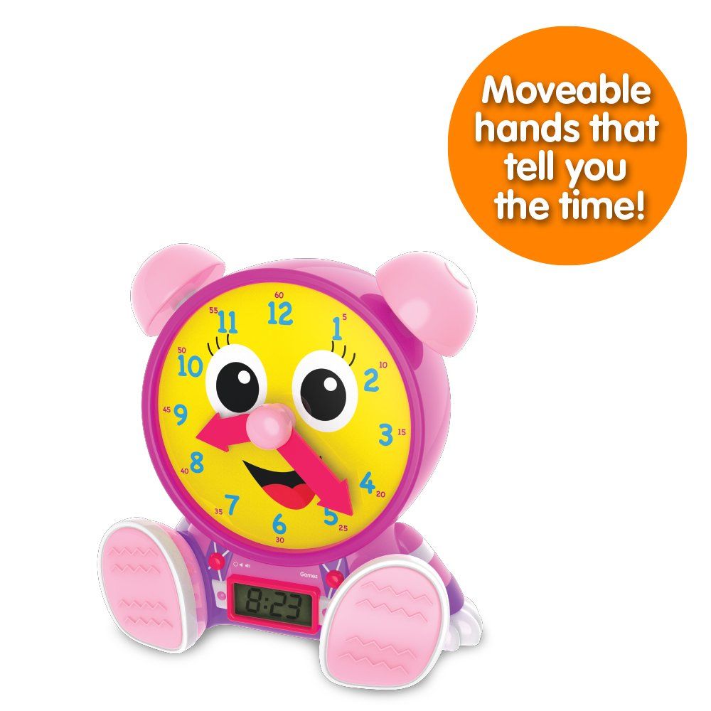 The Learning Journey Telly Jr. Teaching Time Clock â€“ Pink – Toys4me