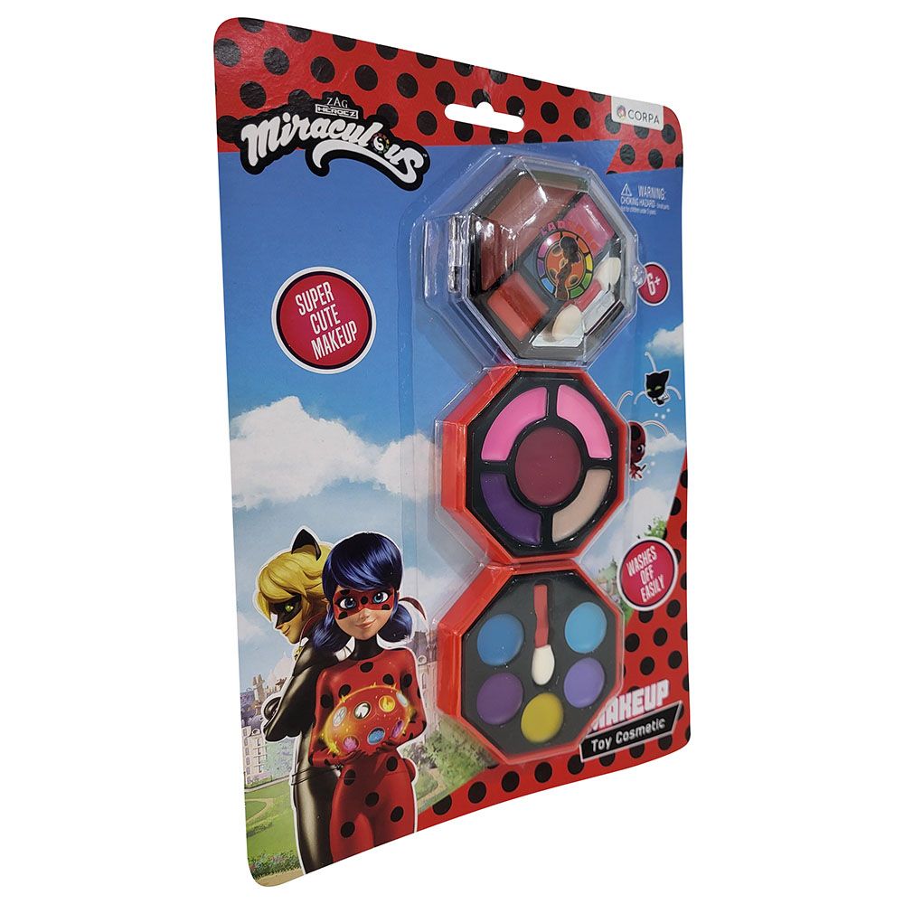 Miraculous - 3 Decks Small Round Cosmetic Case – Toys4me